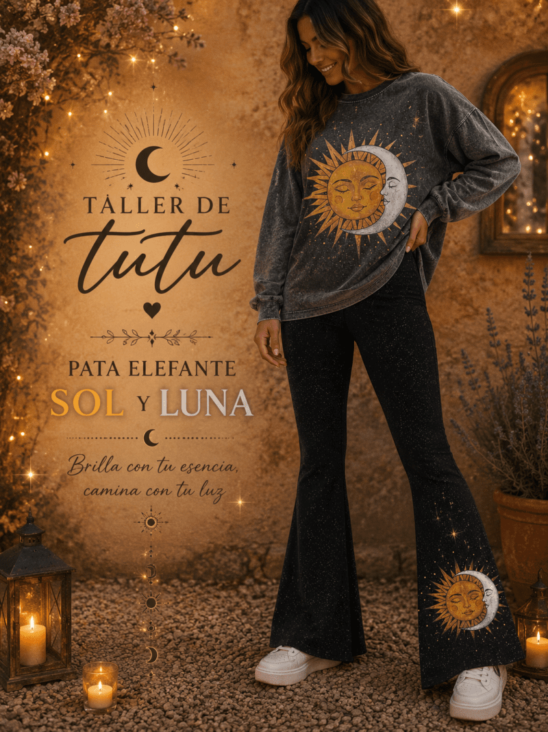Calza Pata elefante sol y luna - El taller de tutu